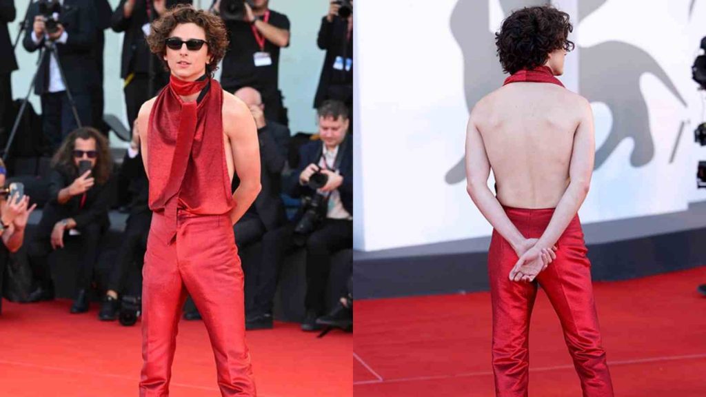 Timothée Chalamet Sets The Red Carpet On Fire With His Backless Top At ...