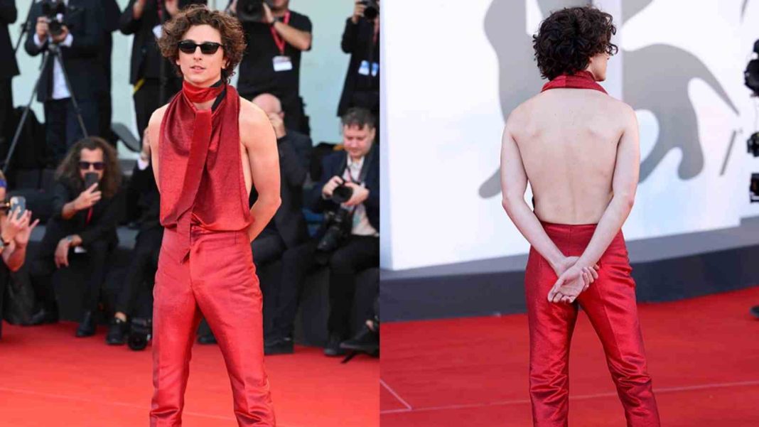 Timothée Chalamet Sets The Red Carpet On Fire With His Backless Top At ...