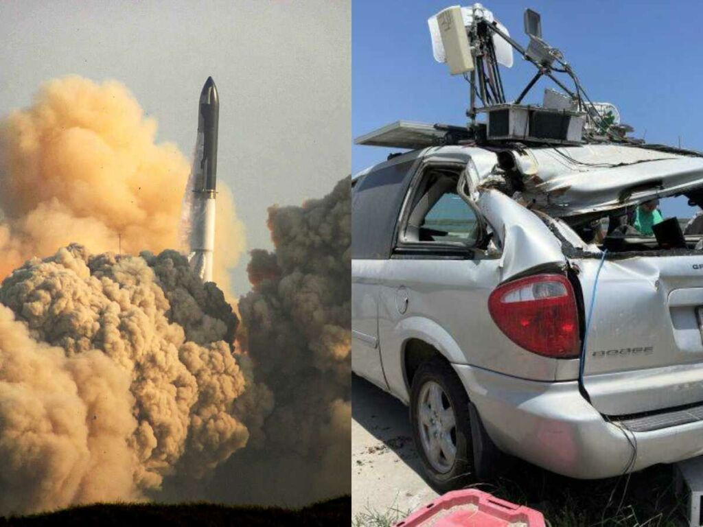 SpaceX's Failed Starship Rocket Launch Damages Nearby Dodge Caravan