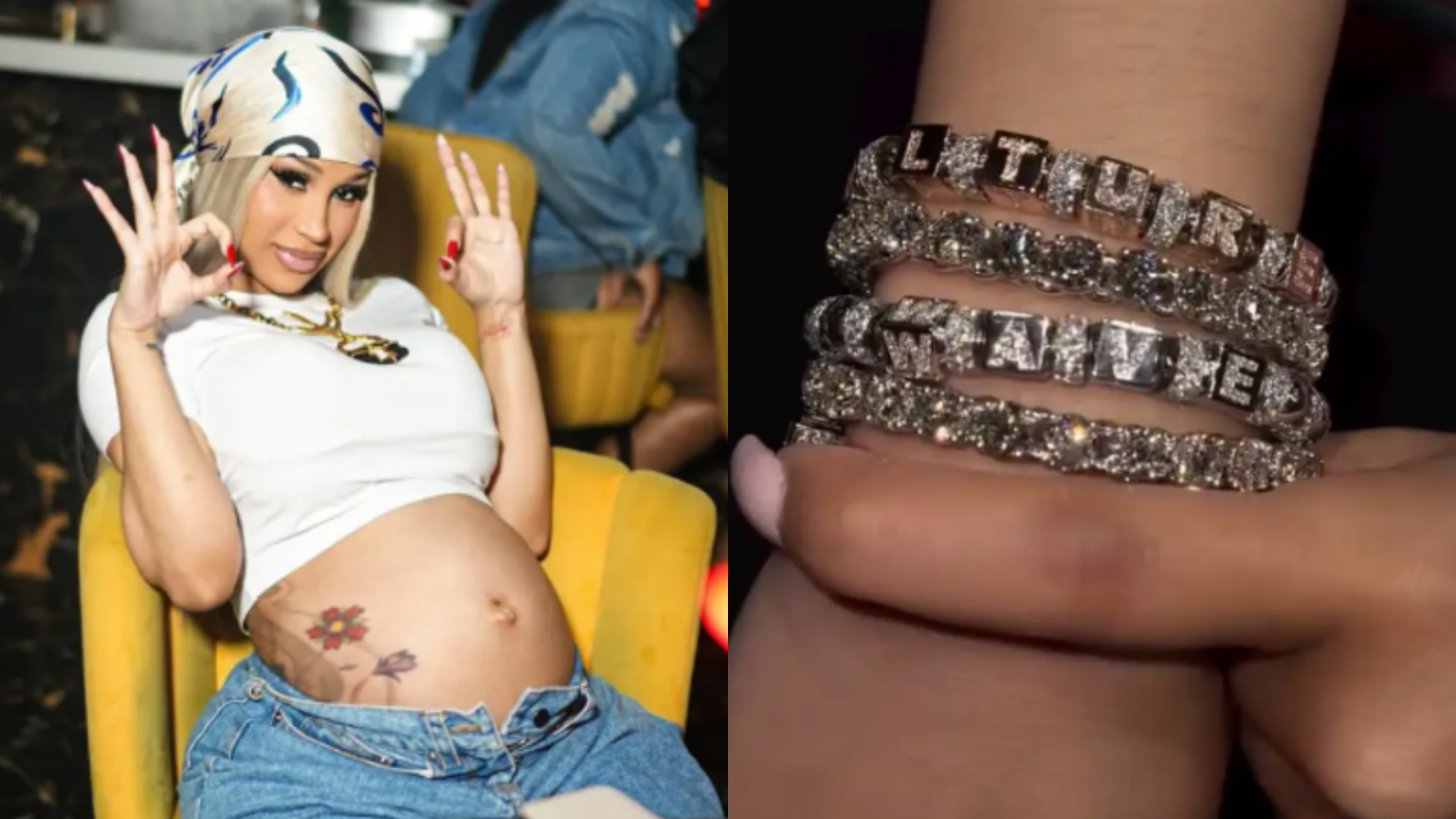Cardi B Teases The Name Of Her Newborn Girl While Showing Off A Diamond ...