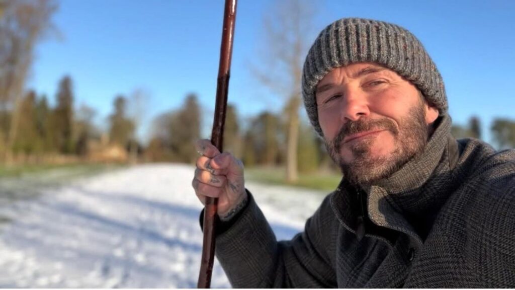 David Beckham Shares Glimpses Of Snowy Weekend At His U.K. Country Home
